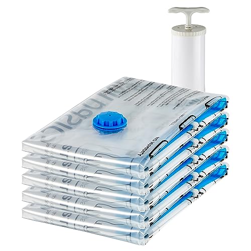 Amazon Basics Vacuum Compression Zipper Storage Bags with Airtight Val ...